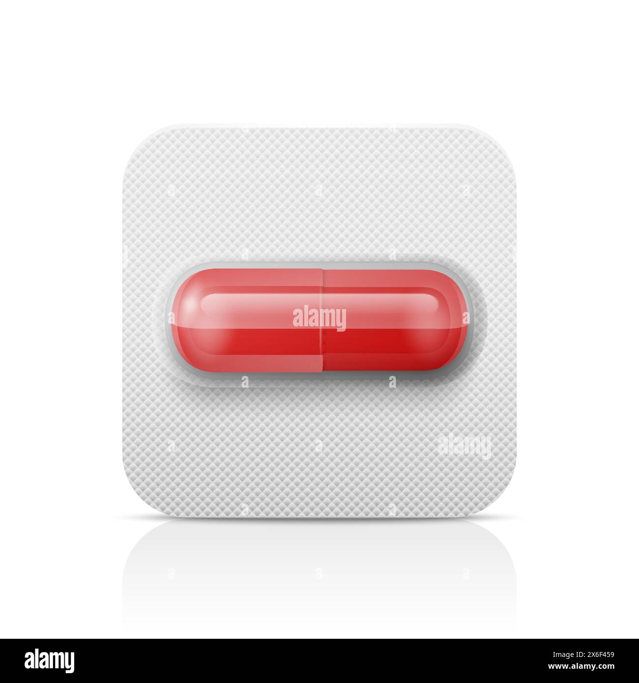 Vector Realistic Red Pharmaceutical Medical Pill, Vitamins, Capsule in ...