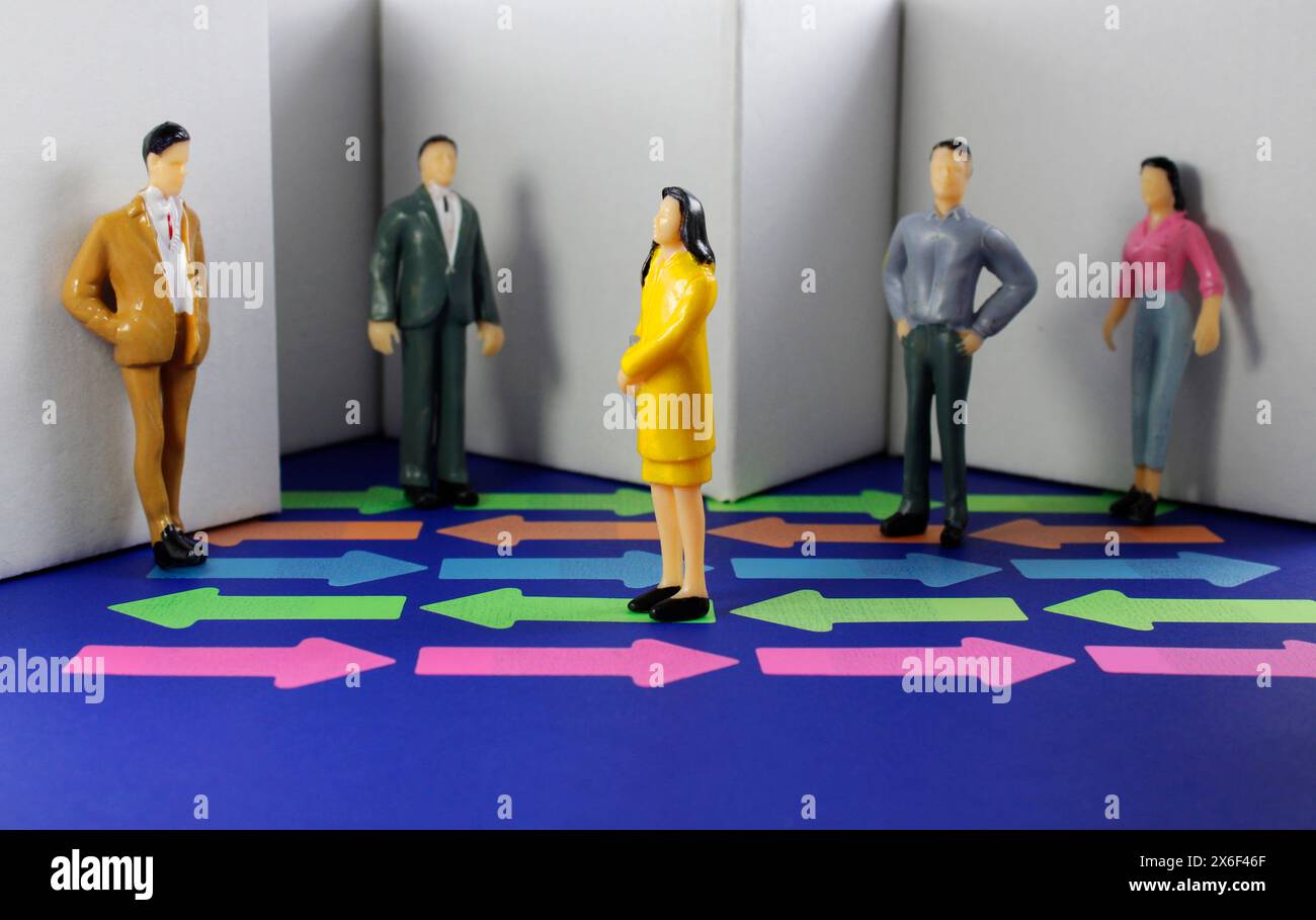 Group of people with different routines Stock Photo - Alamy