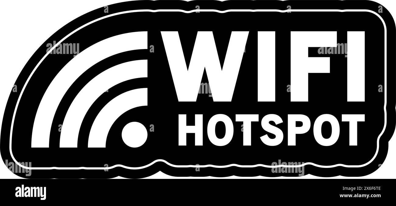 Wifi hot spot label Vector Stock Vector Image & Art - Alamy