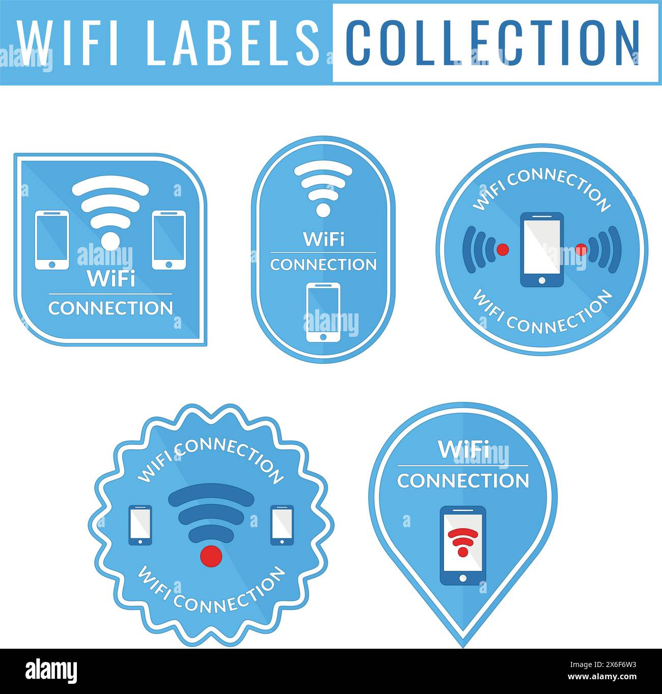 Collection of wifi label Vector Stock Vector Image & Art - Alamy