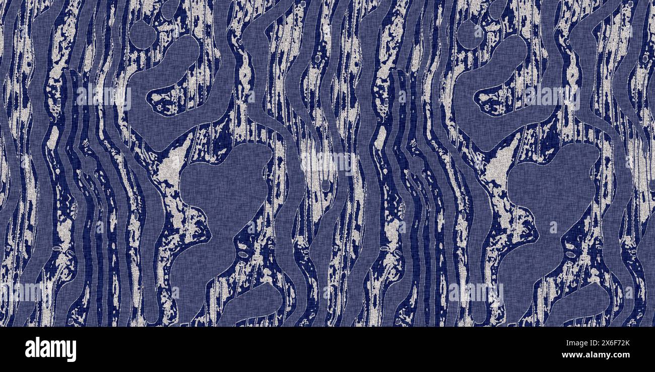 Denim blue dye effect seamless woven linen background, Distressed ink ...