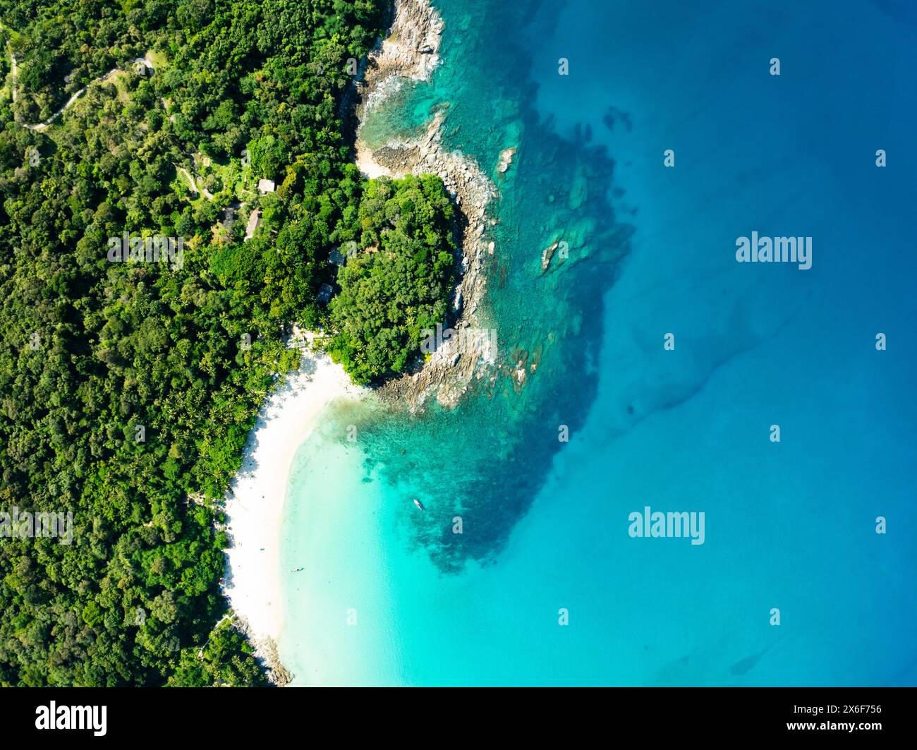 Aerial view Top down seashore background,Waves crashing on rock cliff ...