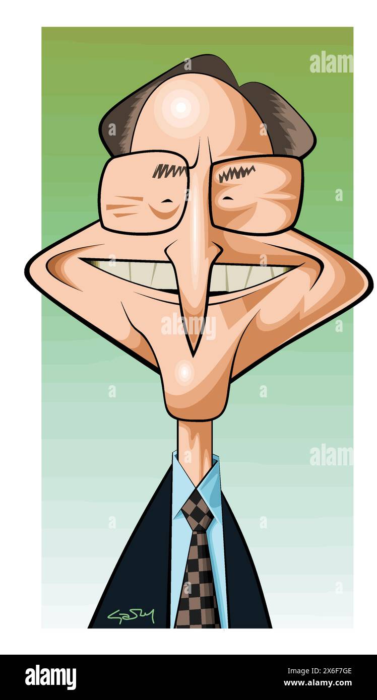 Illustration of the South-African born biophysicist Michael Levitt ...