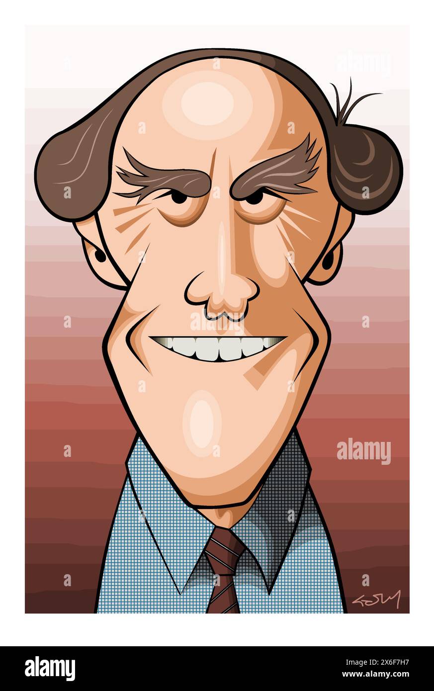 Illustration of the Canadian immunologist Ralph M Steinman (1943-2011 ...