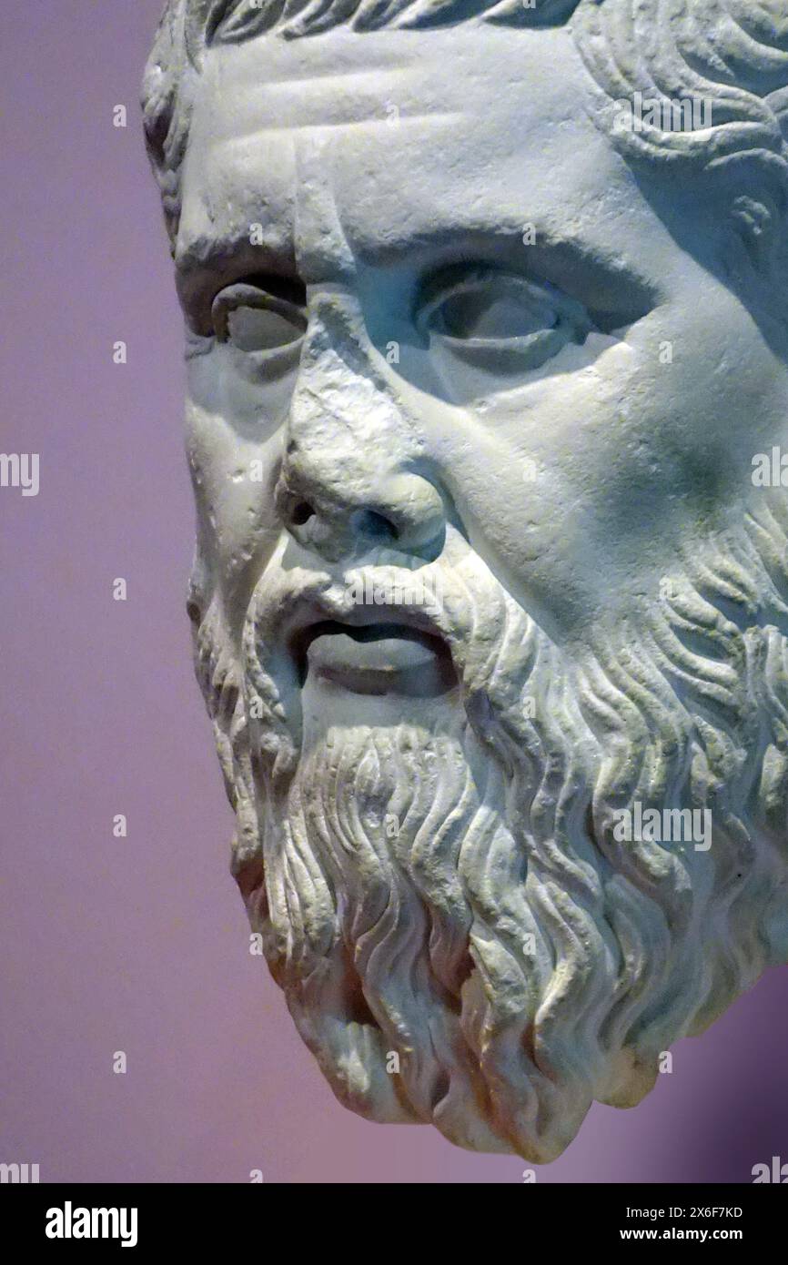Bust of Plato (428 BC-347 BC), ancient Greek philosopher. He is ...