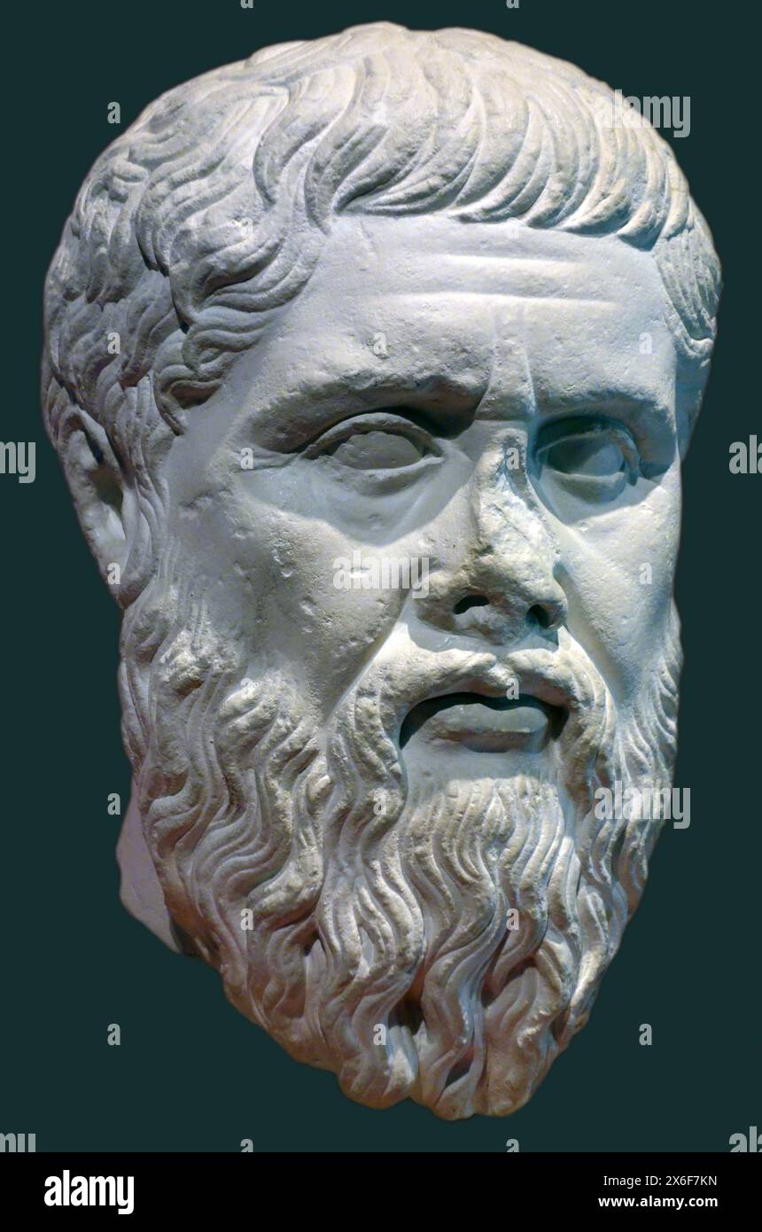 Bust of Plato (428 BC-347 BC), ancient Greek philosopher. He is ...