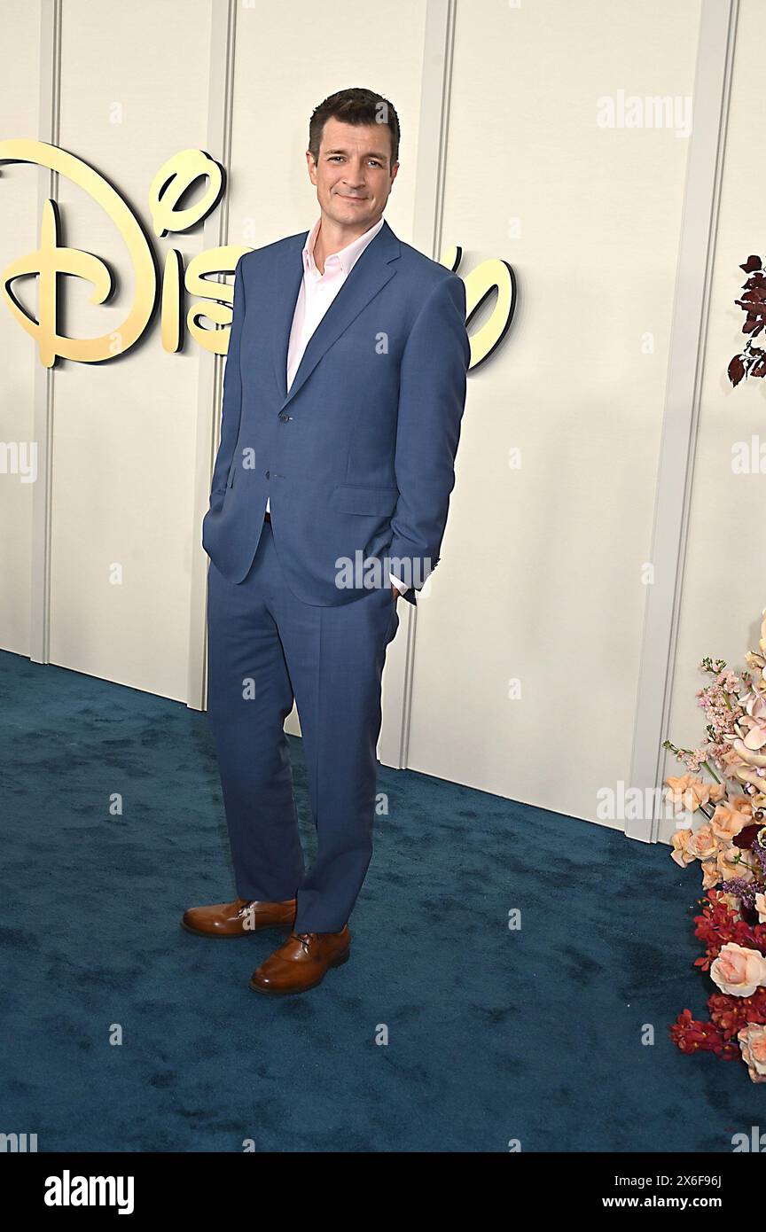 Nathan Fillion attends the Disney 2024 Upfront Red Carpet at North Javits Center in New York ...