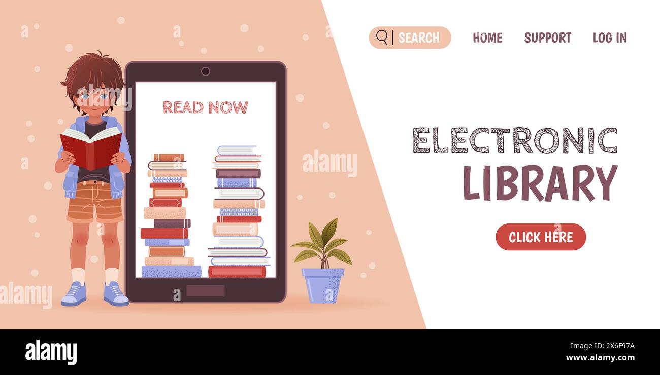 Electronic library concept landing hi-res stock photography and images ...