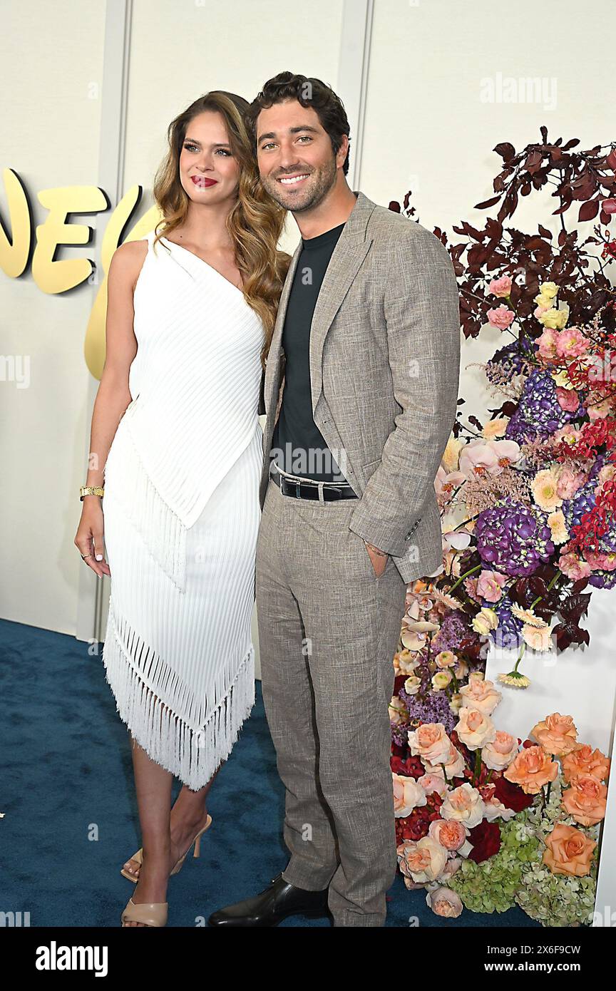 Kelsey Anderson and Joey Graziadei attend the Disney 2024 Upfront Red ...