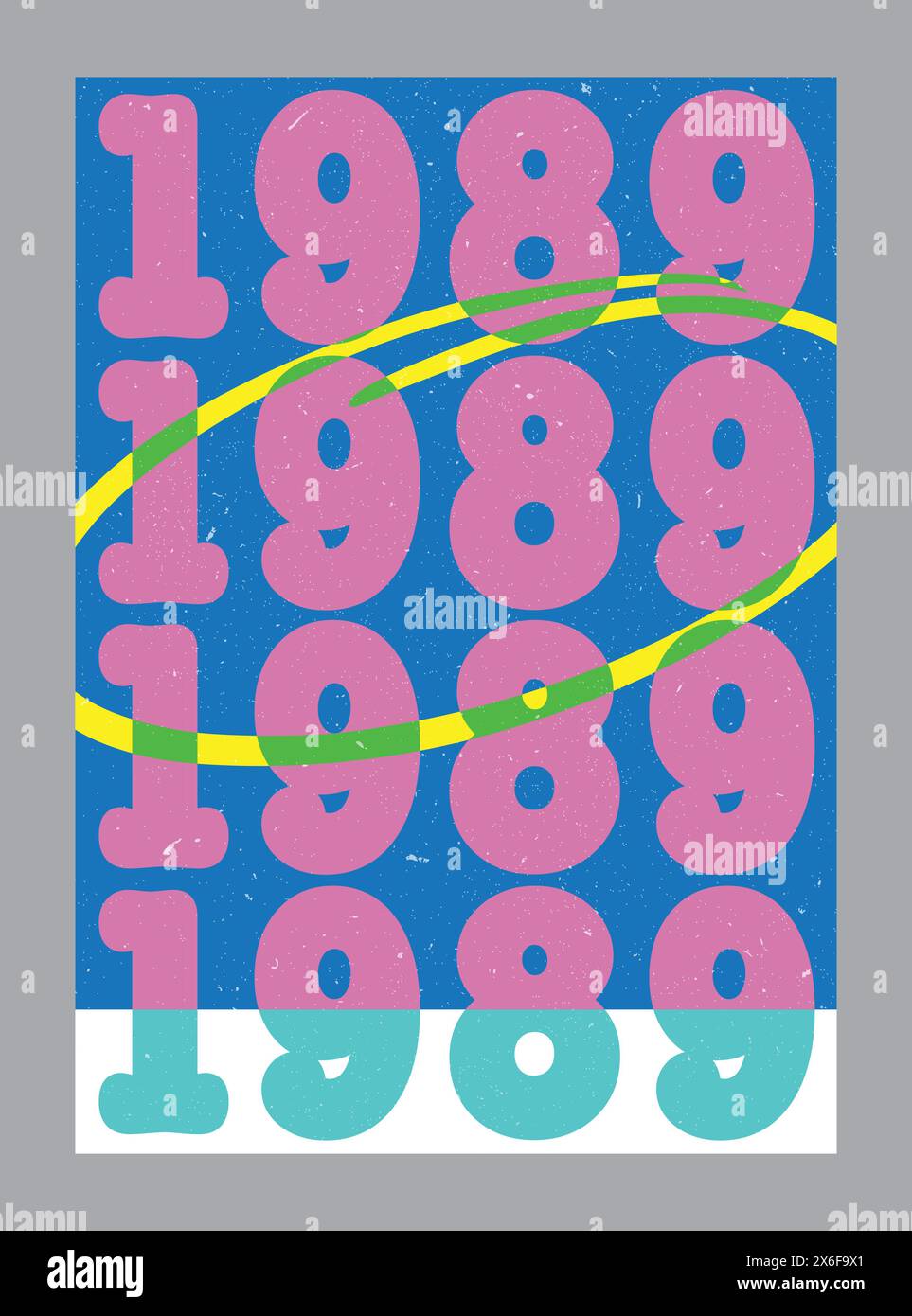 Year 1989 poster design, born in 1989, 1989 flyer poster design, room ...