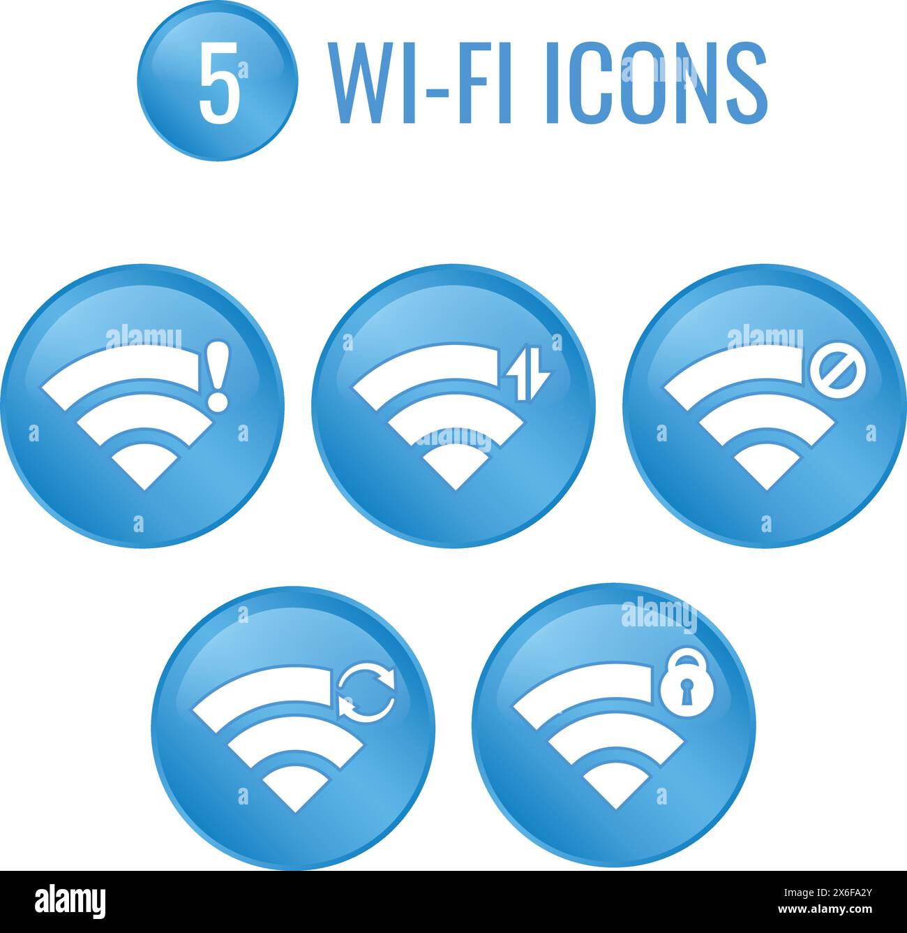 Set of Wifi status icons Vector Stock Vector Image & Art - Alamy