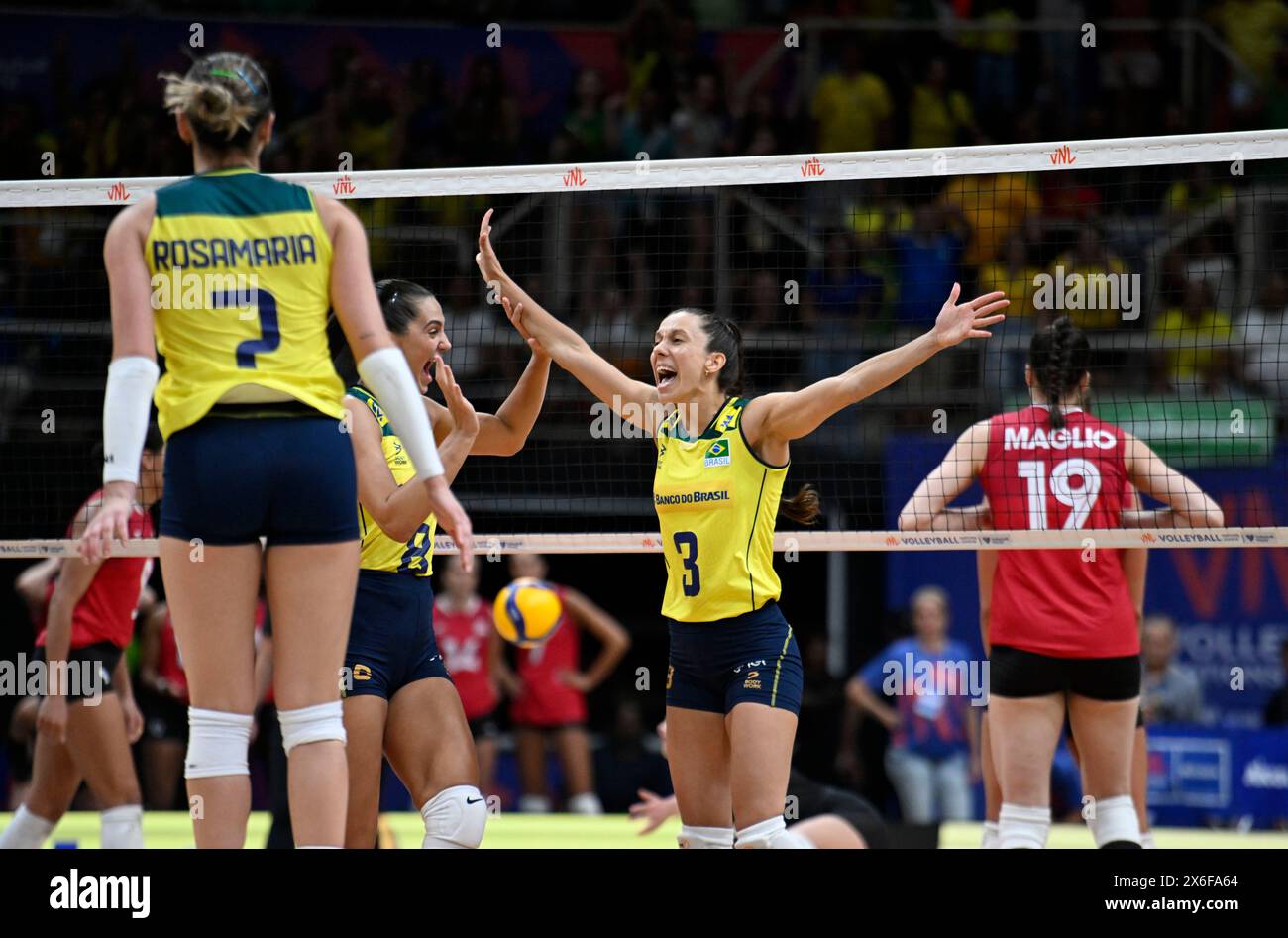 Brazil Rio De Janeiro Volleyball Nations League Women Brazil vs Canada ...
