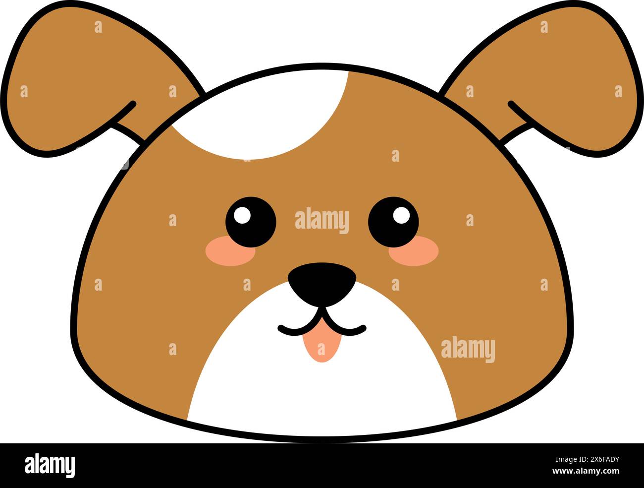 Cute doggy face kawaii Cut Out Stock Images & Pictures - Alamy