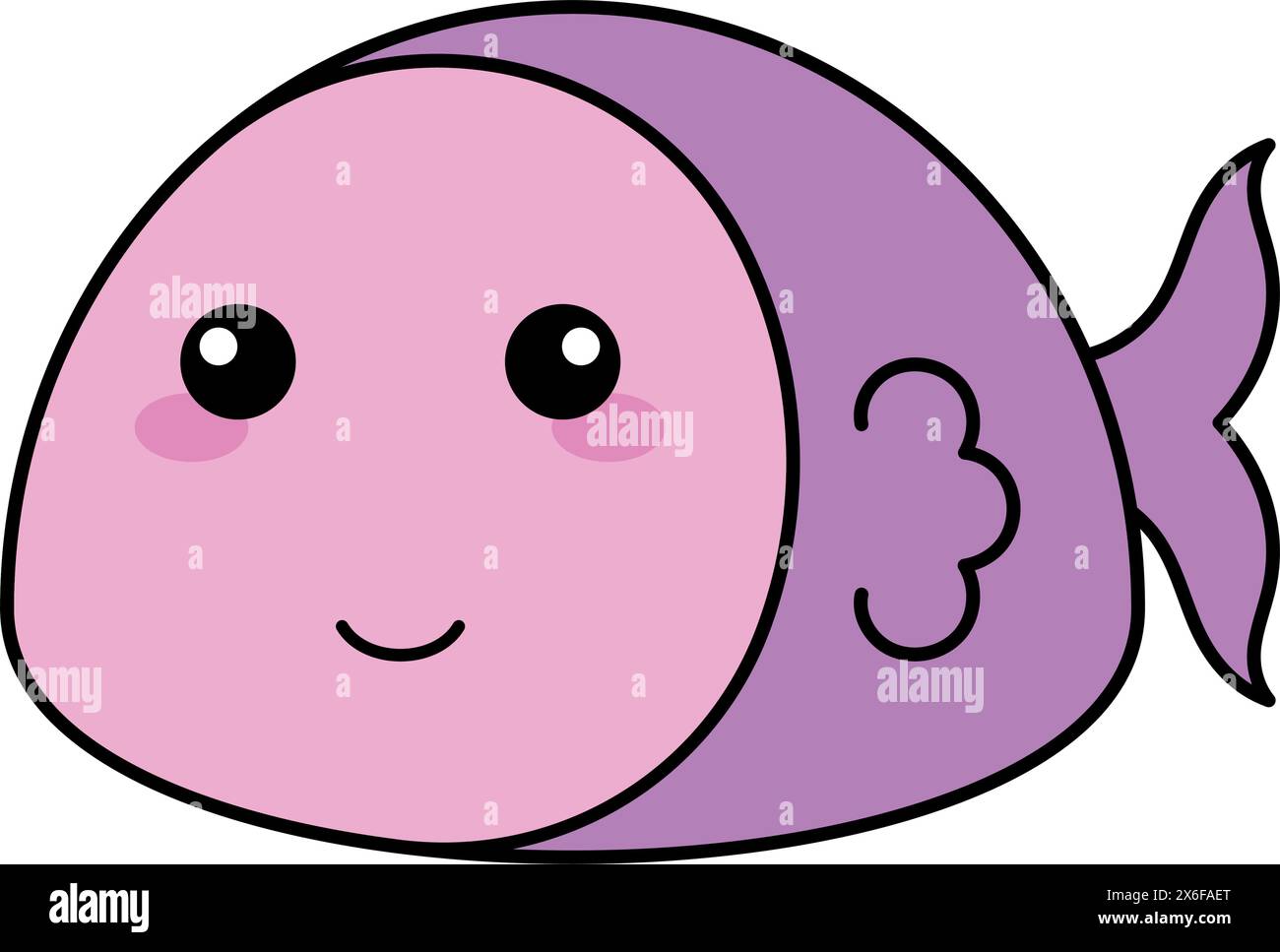 Cute kawaii fish emoji icon Vector Stock Vector Image & Art - Alamy