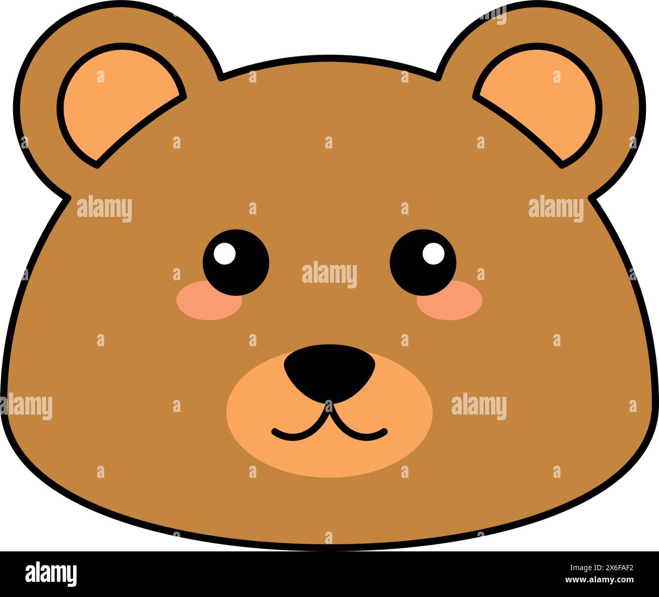 Cute kawaii bear emoji icon Vector Stock Vector Image & Art - Alamy