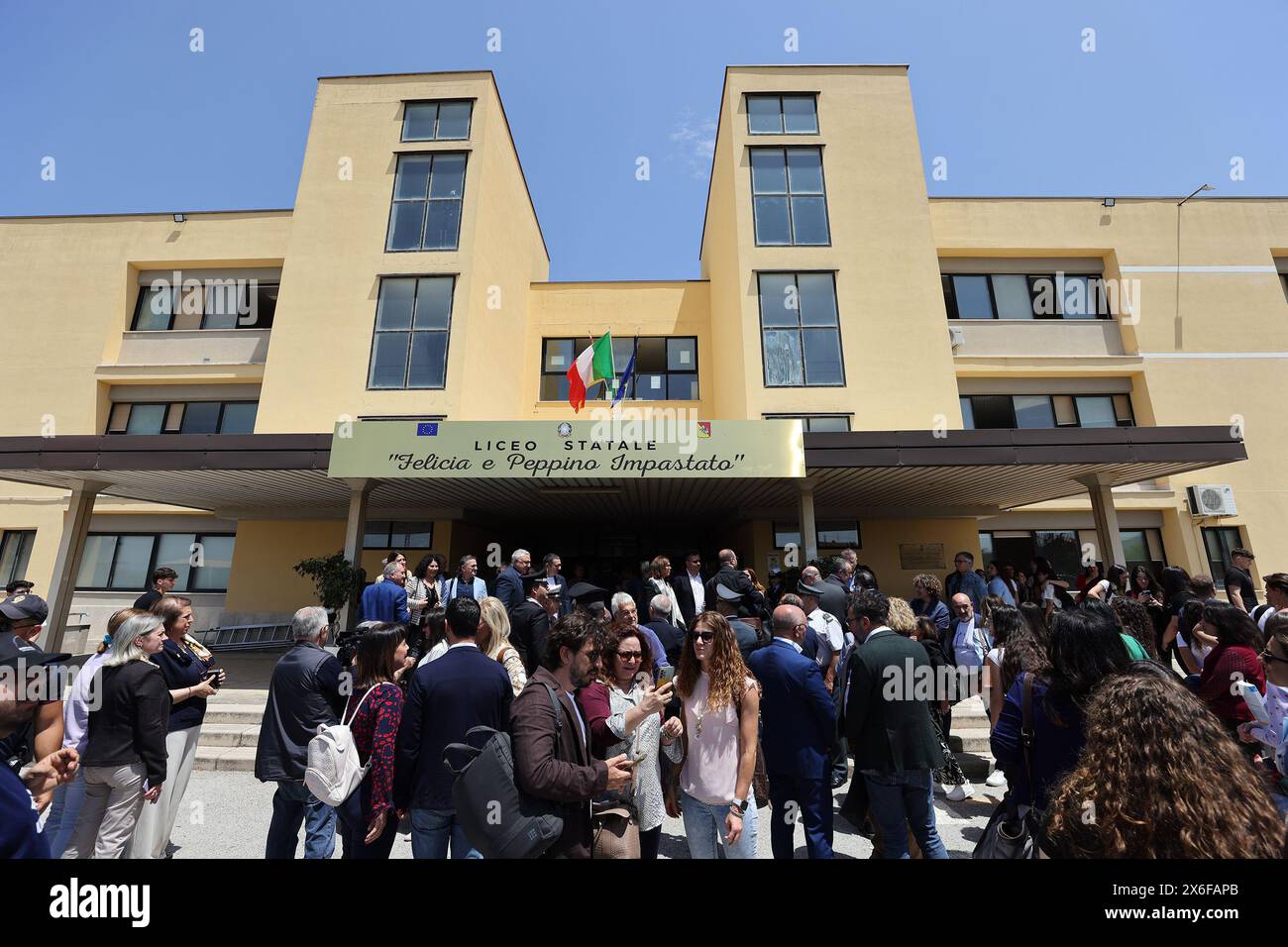 in the photo the dedication ceremony of the Partinico high school to ...