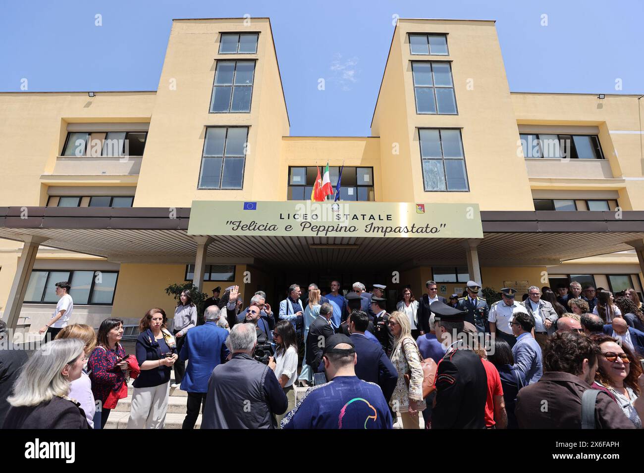in the photo the dedication ceremony of the Partinico high school to ...