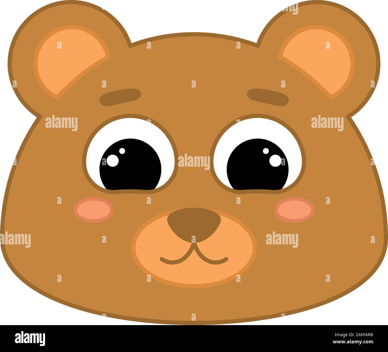 Cute kawaii bear emoji icon Vector Stock Vector Image & Art - Alamy