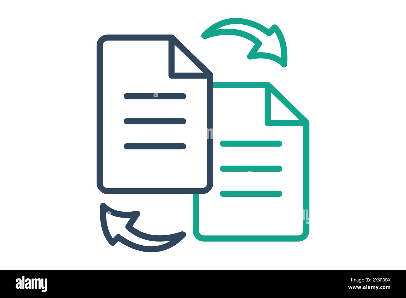 data transfer icon. notes with arrow. icon related to information ...