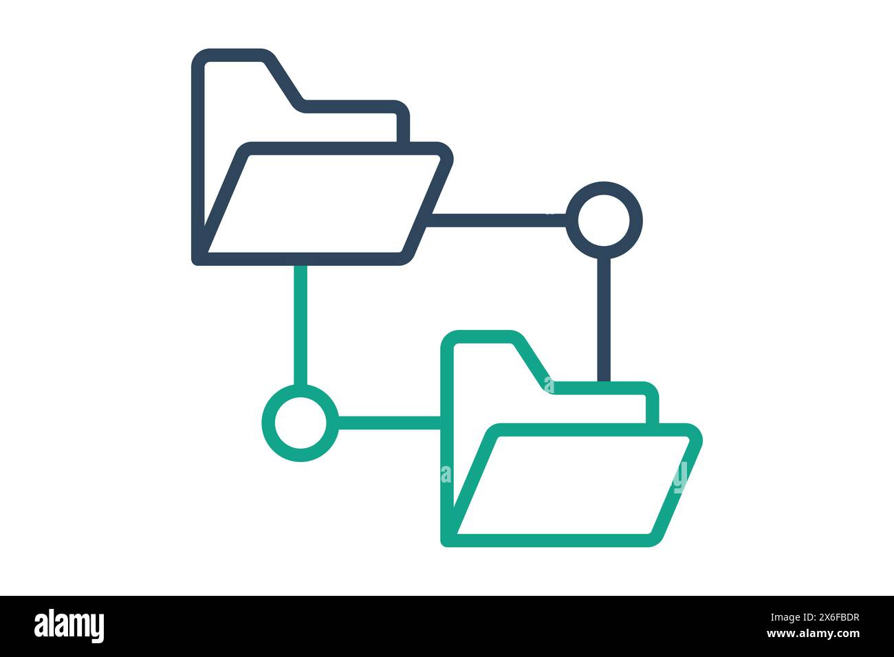 network folder icon. icon related to information technology. line icon ...