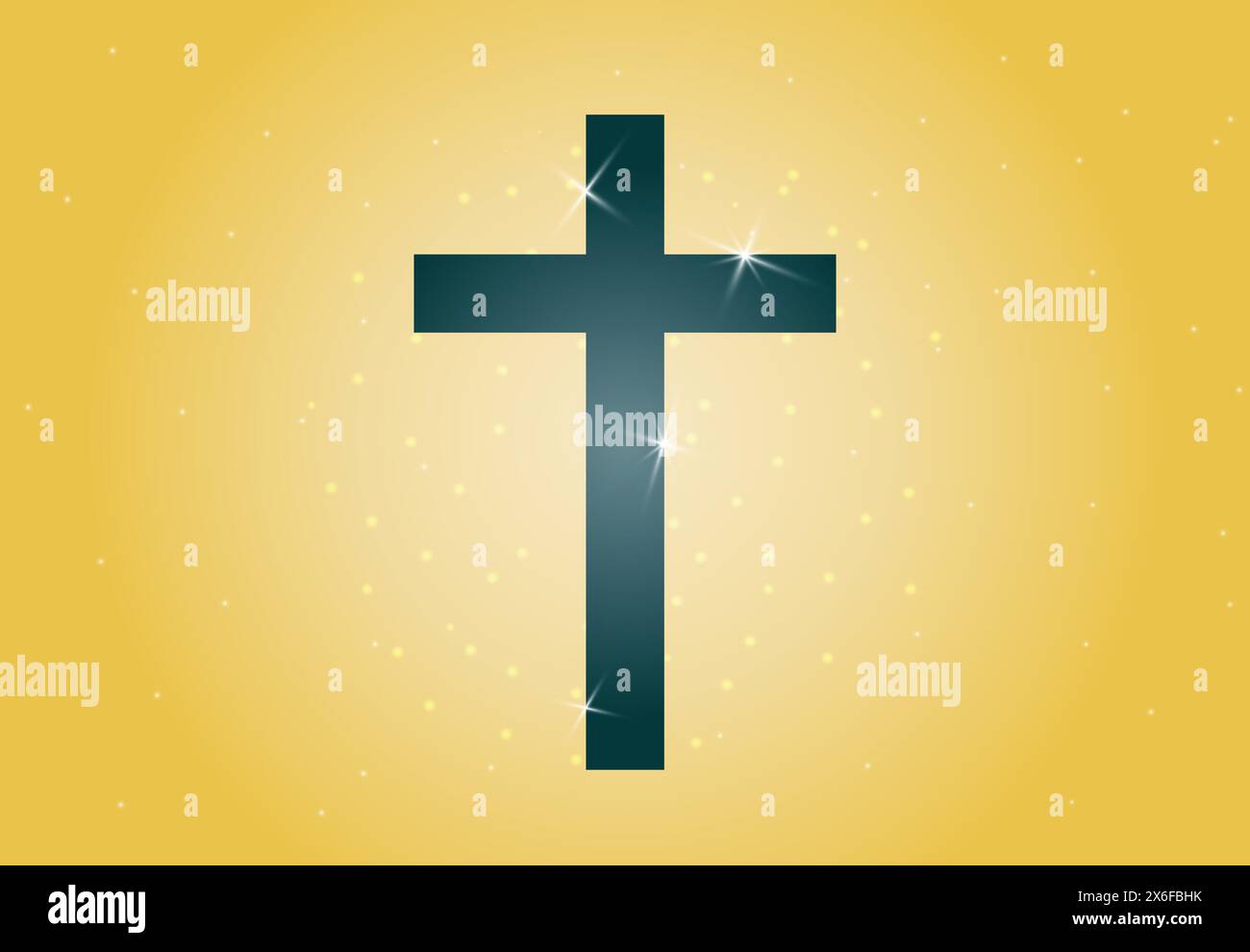 elegant and holy christian cross with rings isolated vector ...