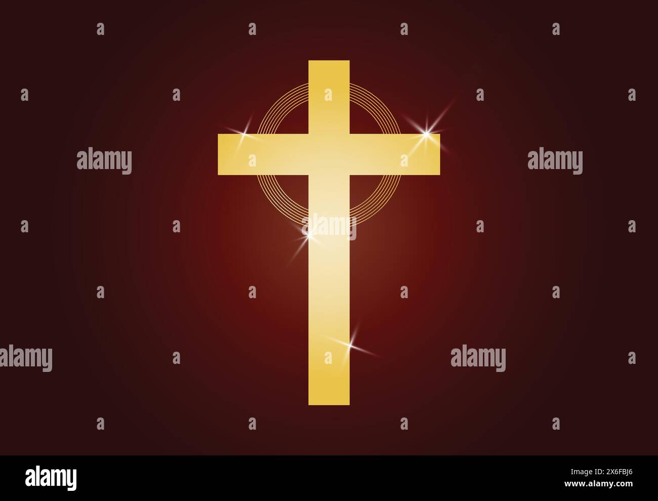 elegant and holy christian cross with rings isolated vector ...