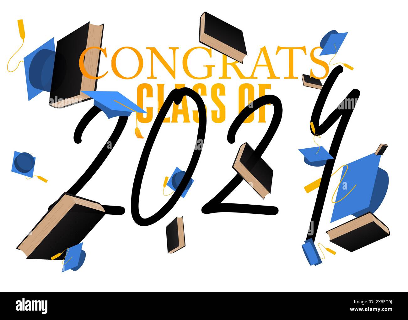 Class of 2024 Graduation design template. Vintage party invitation ...