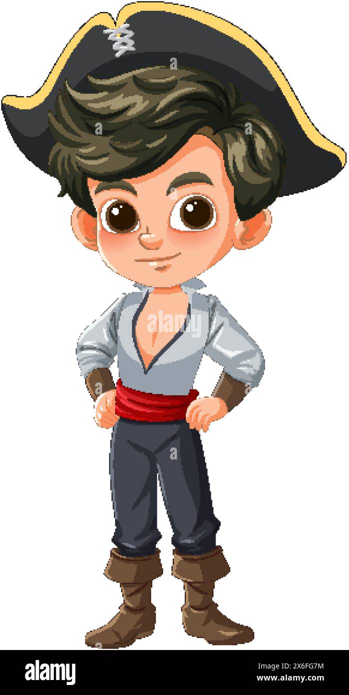 Vector illustration of a young pirate boy Stock Vector Image & Art - Alamy