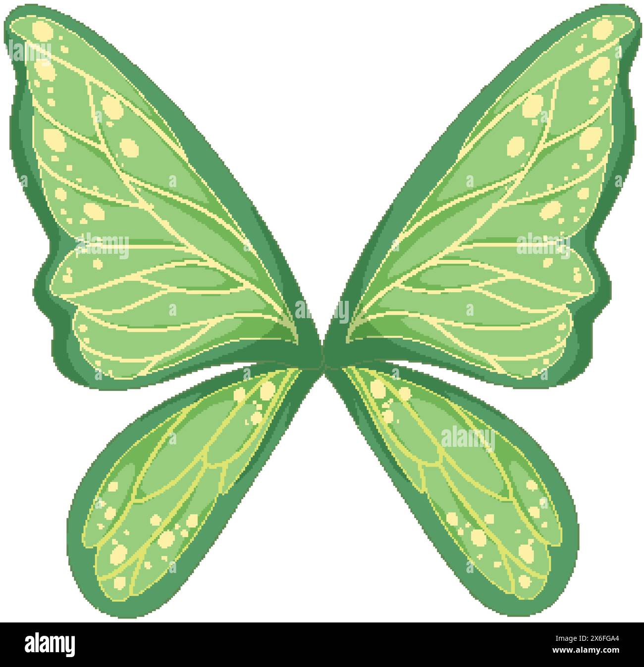 Detailed green butterfly wings vector illustration Stock Vector Image ...