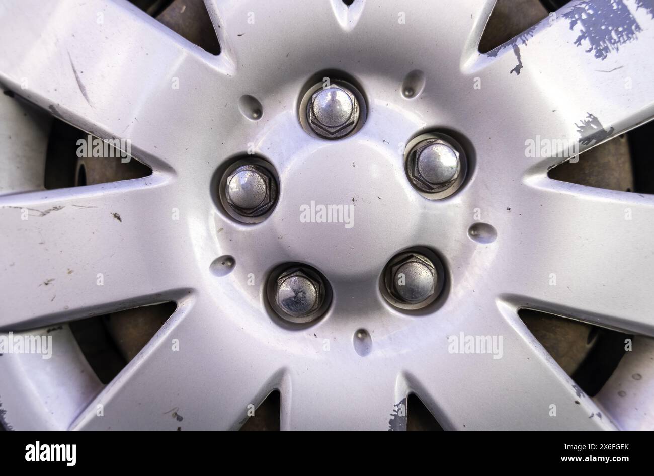 Plastic car wheel trim detail Stock Photo - Alamy