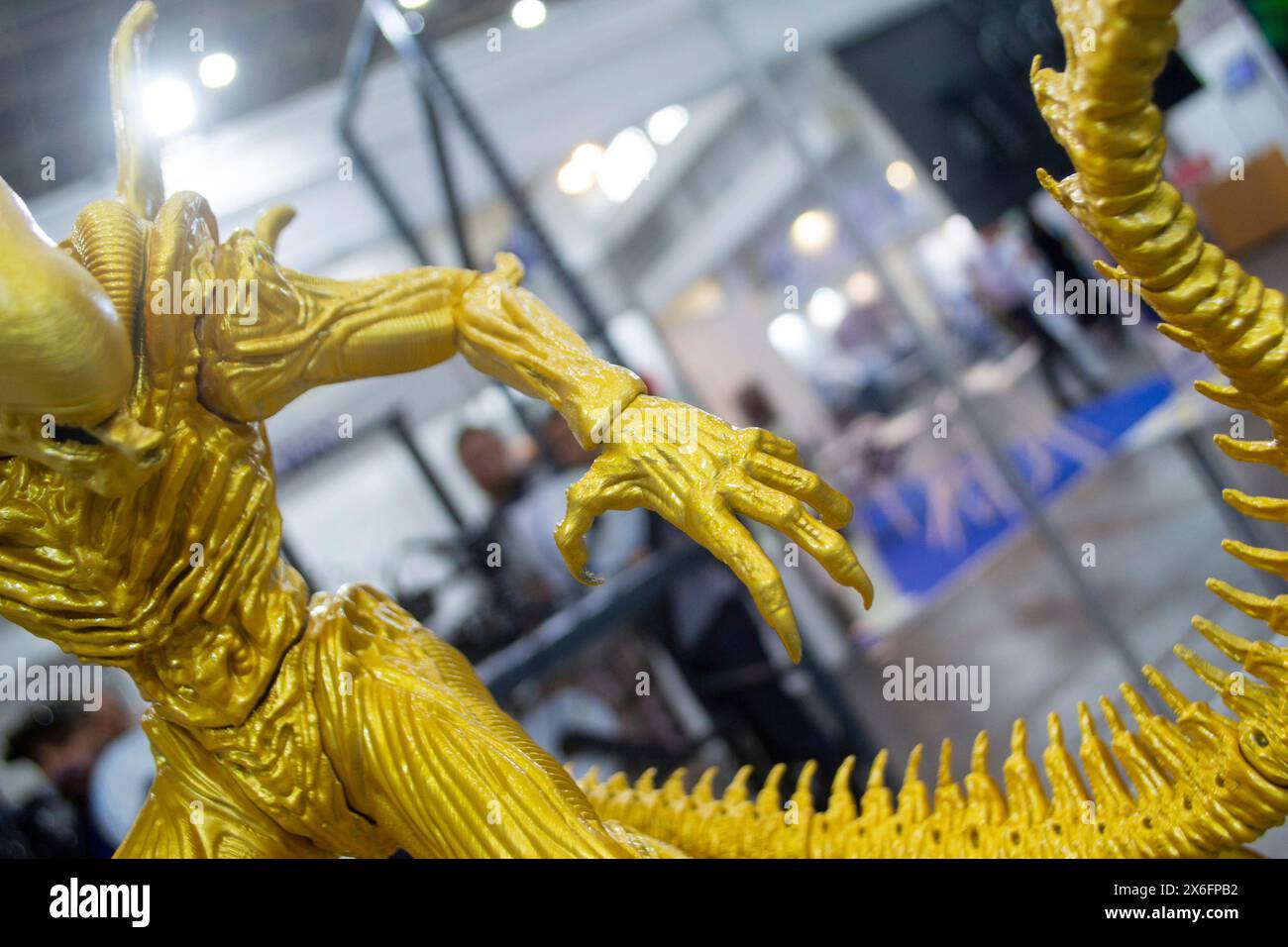 Art object printed on 3D printer. Detailed prototype model printed on ...