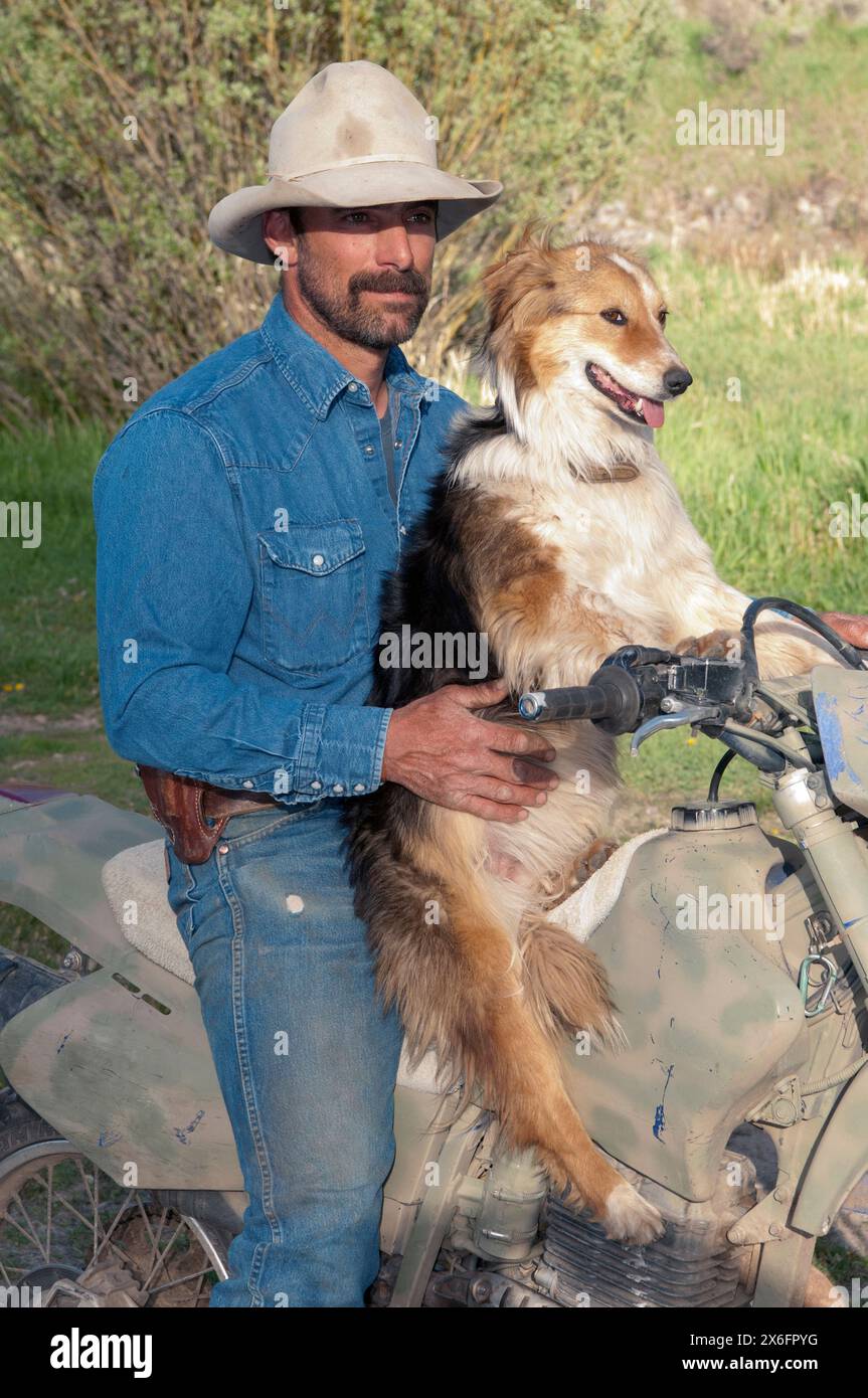 Montana rancher with dog hi-res stock photography and images - Alamy
