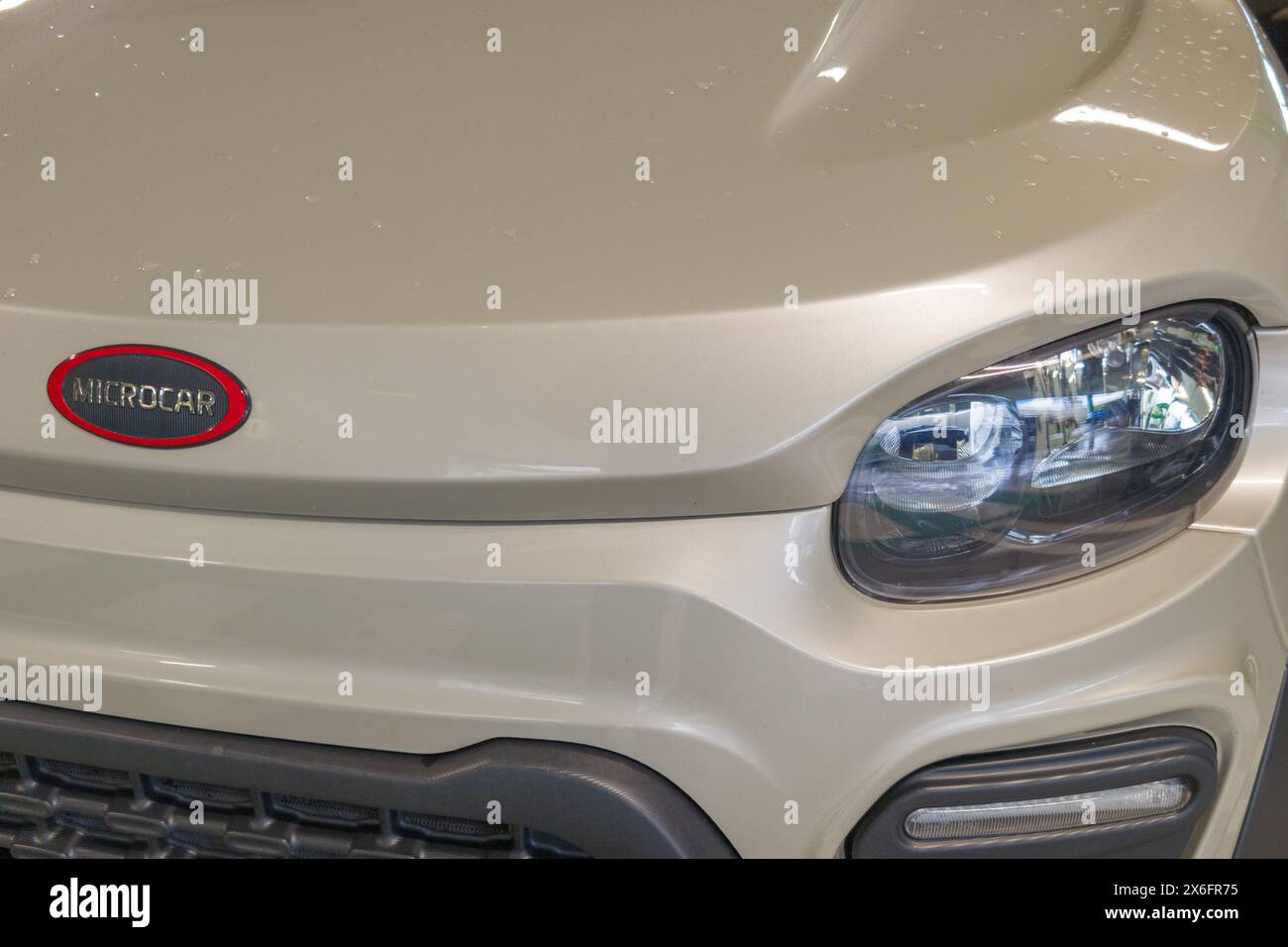 Bordeaux , France - 05 10 2024 : microcar brand text small car logo ...