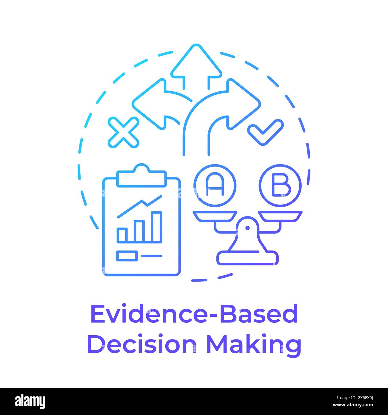 Evidence-based decision making blue gradient concept icon Stock Vector ... Evidence-based decision making blue gradient concept icon Stock Vector ...