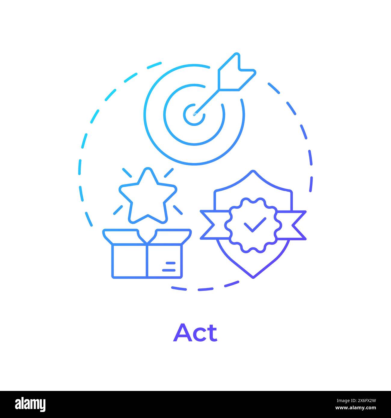 Act blue gradient concept icon Stock Vector Image & Art - Alamy