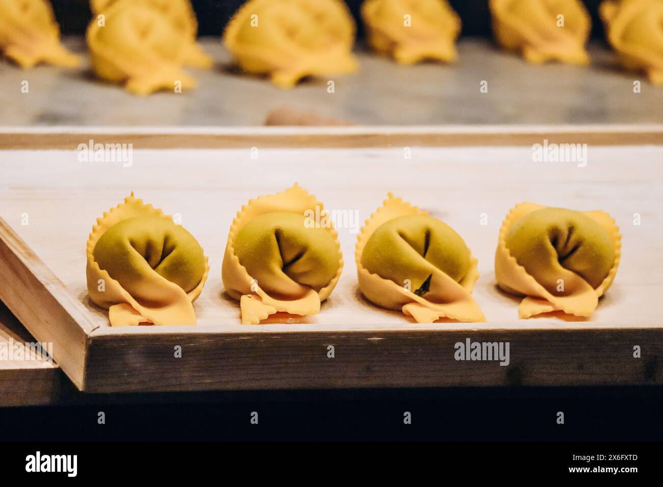 Delicious Italian cappellacci with ricotta and spinach Stock Photo - Alamy