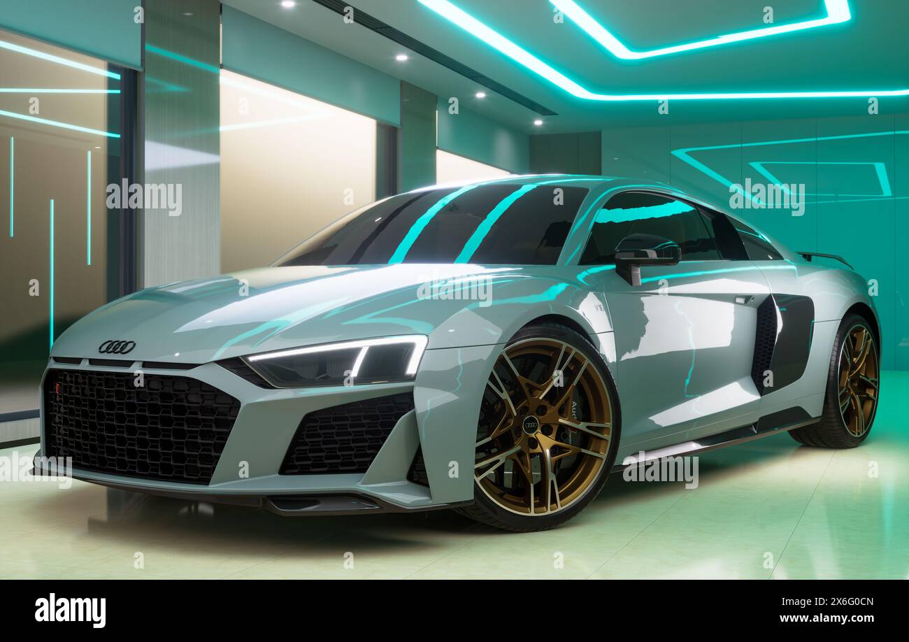 Audi R8. Born on the track, made for the road Stock Photo - Alamy