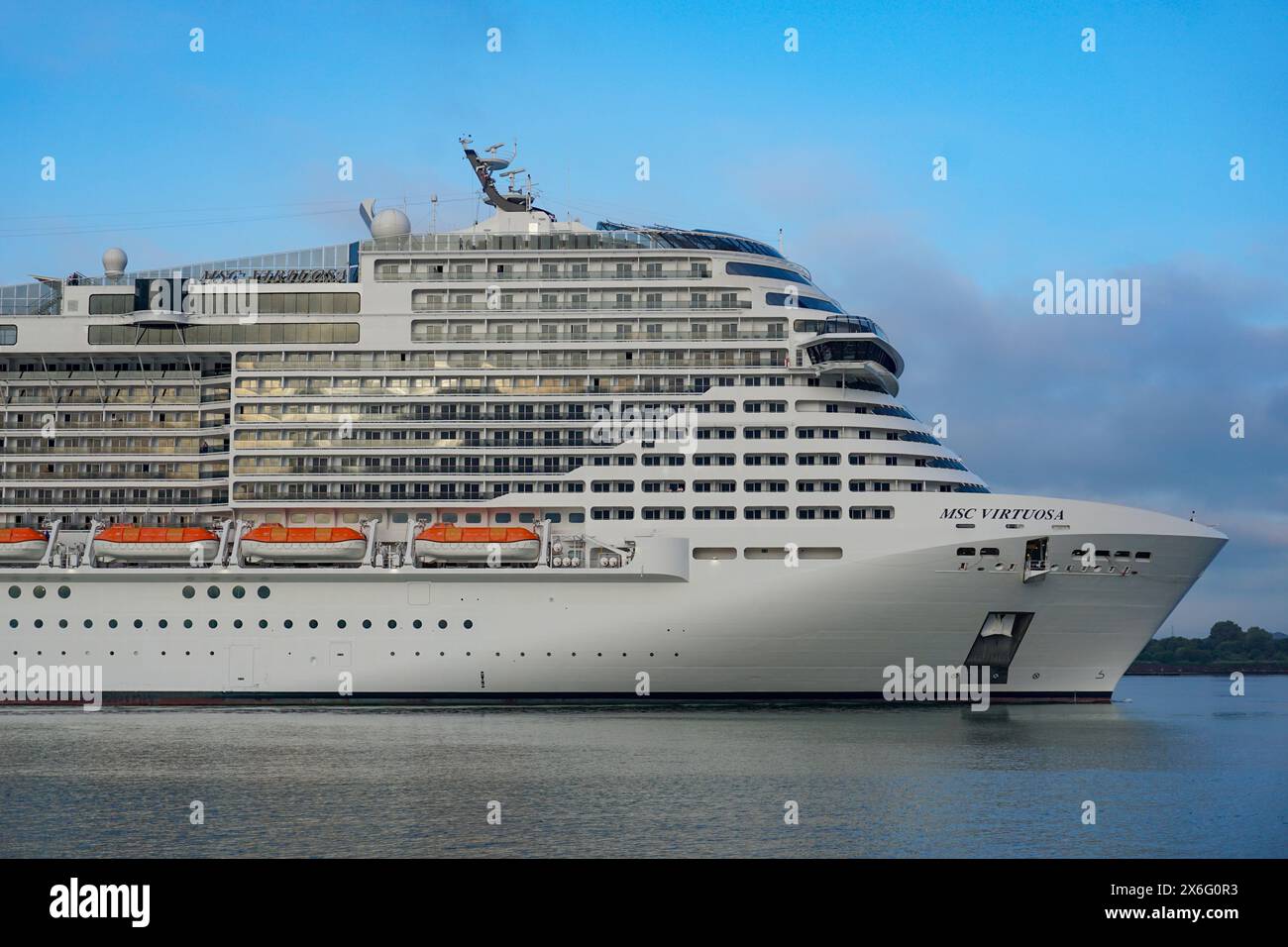 Southampton England 24 June 2023 - Bow of large passenger cruise ship ...