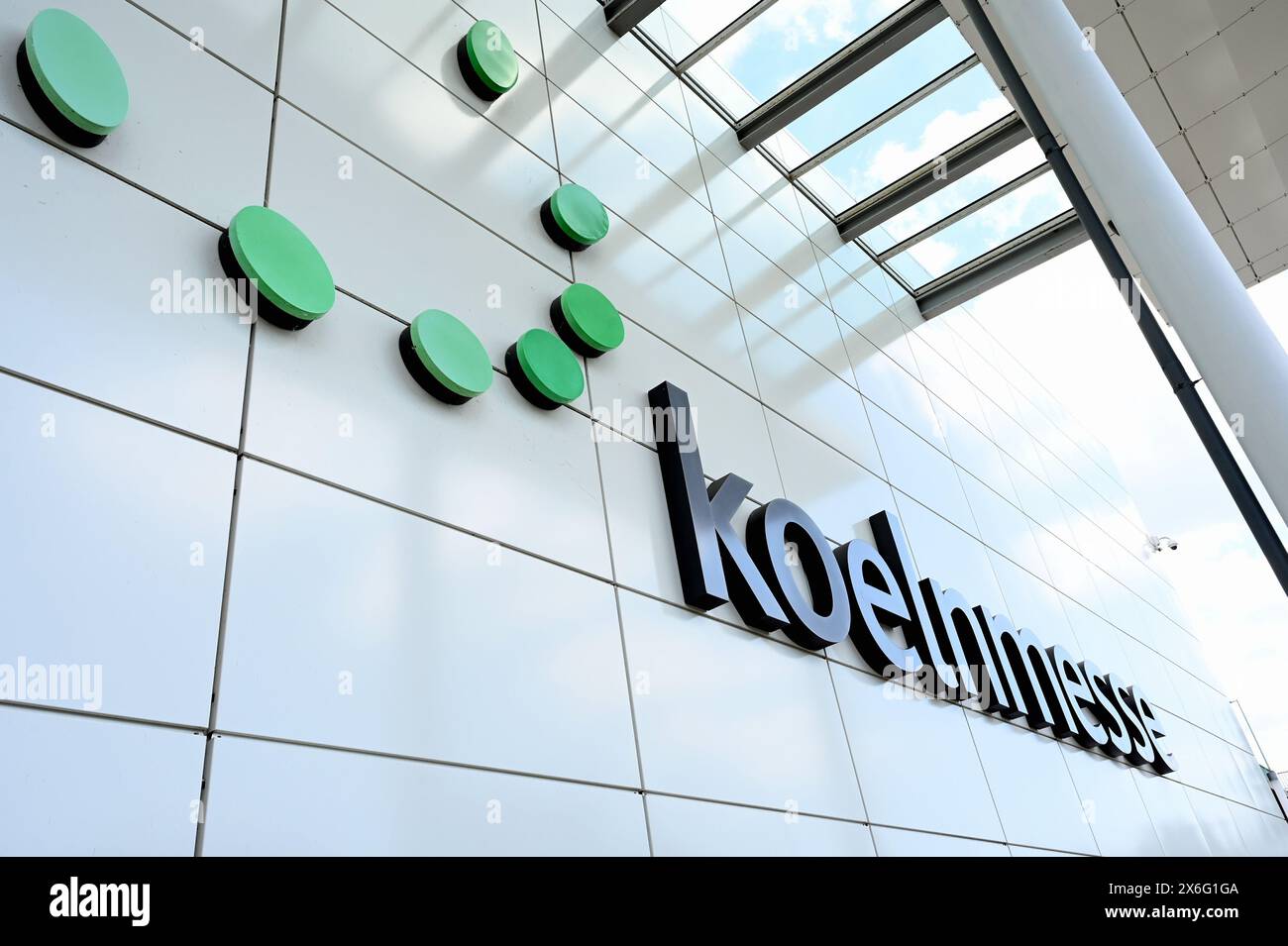 Cologne, Germany. 14th May, 2024. KölnMesse lettering, trade fair and ...