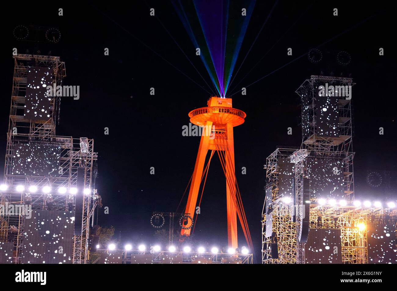 Lichtshow beim Starmus Opening Concert 'Bridge from the Future' auf der ...