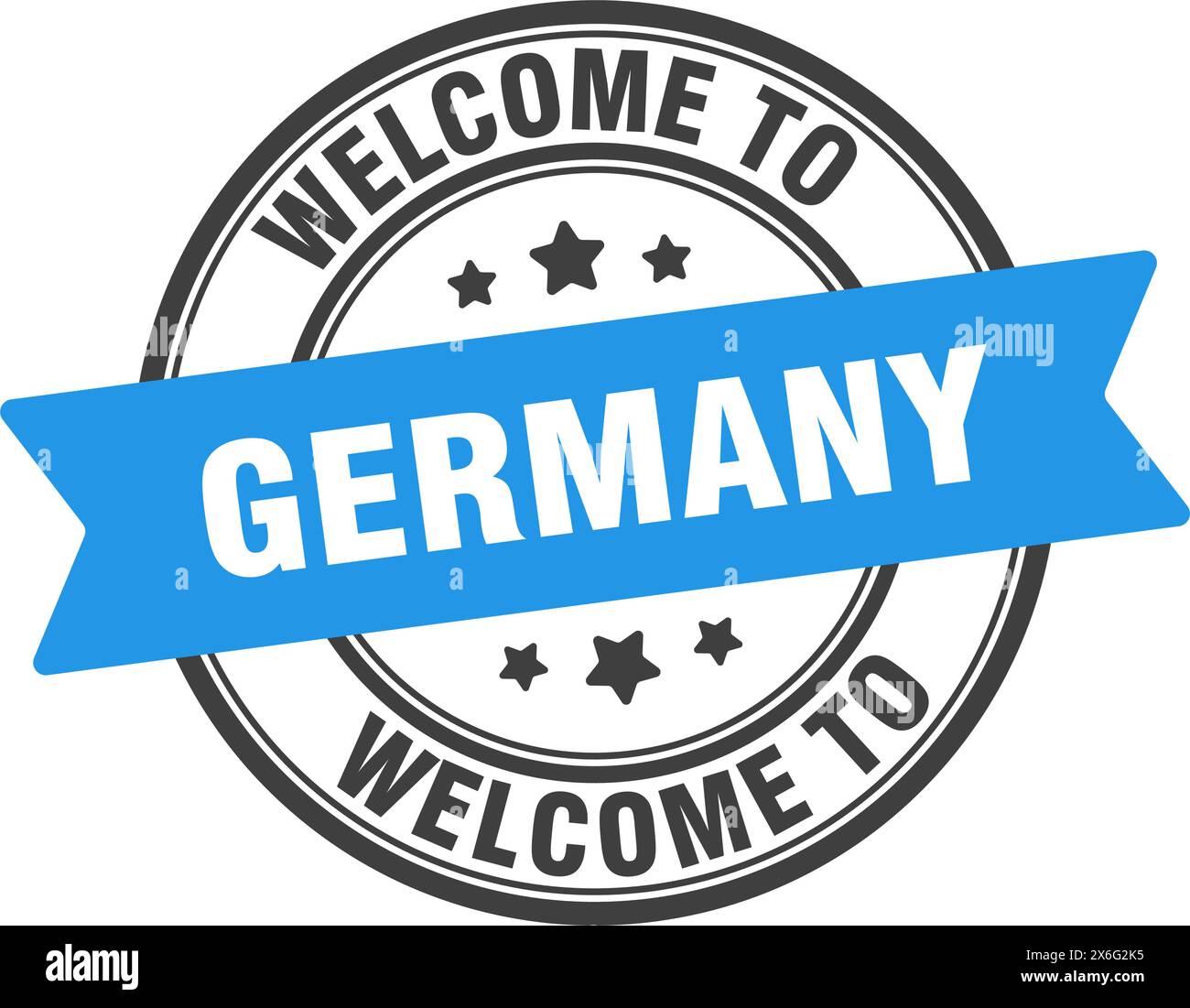 Welcome to Germany stamp. Germany round sign isolated on white ...
