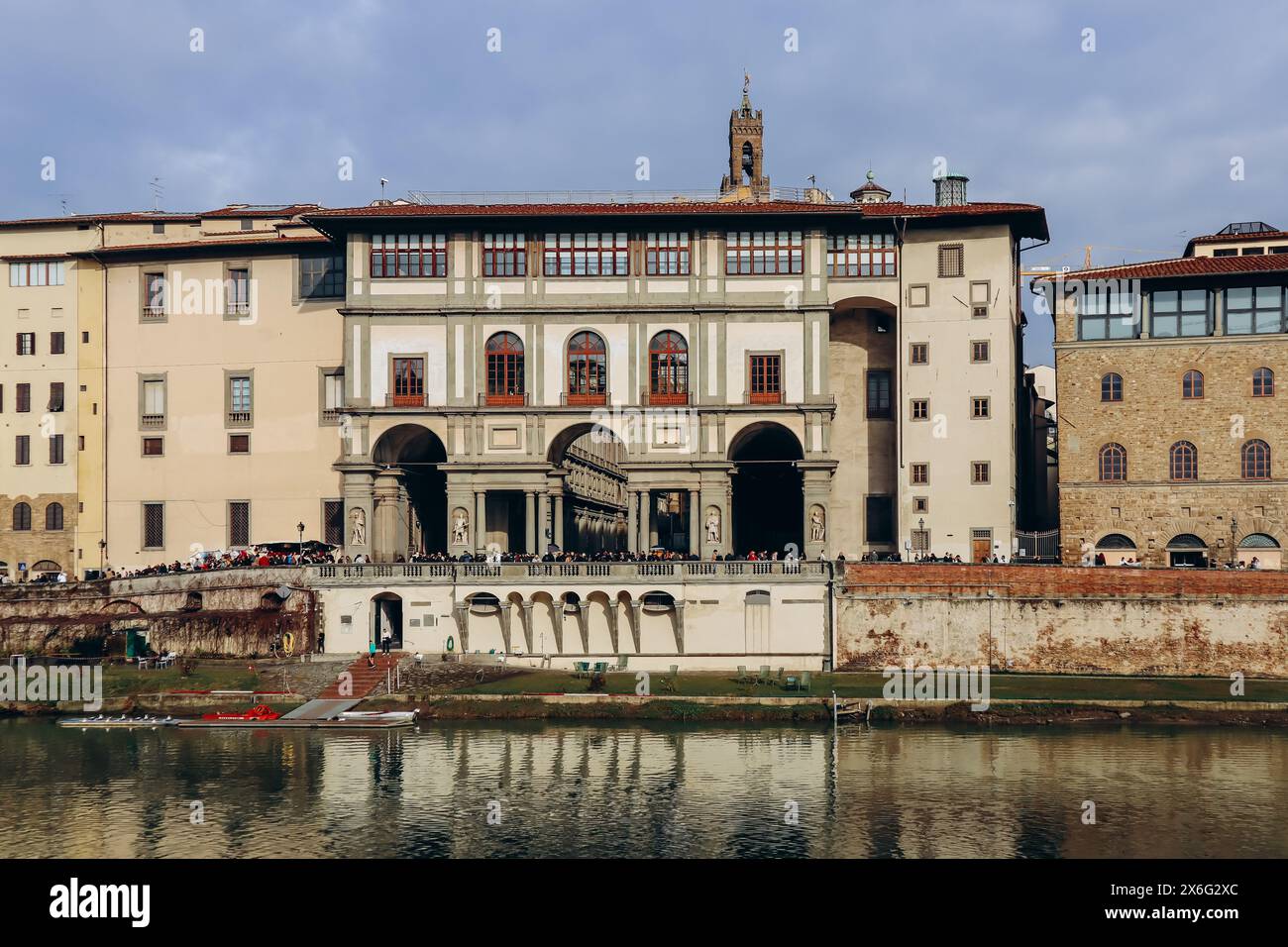 Florence, Italy - 29 December, 2023: The Uffizi Gallery, a prominent ...