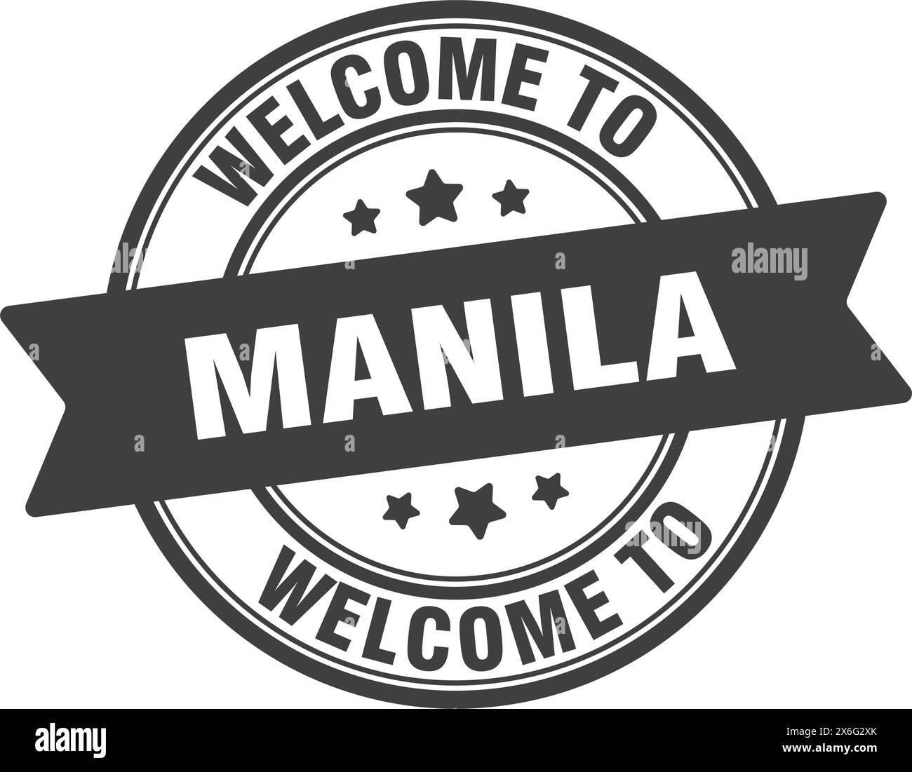 Welcome to Manila stamp. Manila round sign isolated on white background ...
