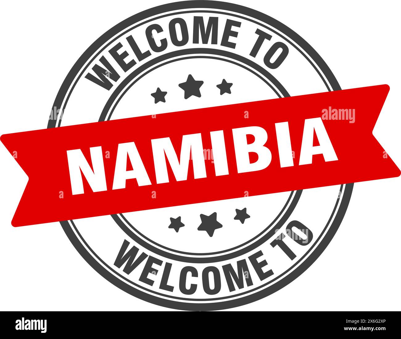 Welcome to Namibia stamp. Namibia round sign isolated on white ...