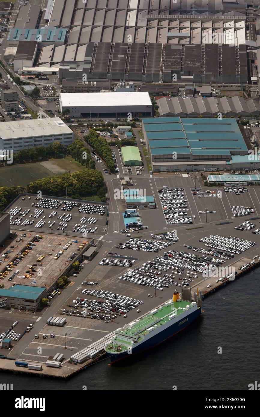 An aerial photo shows the Oppama Plant of Nissan Motor Corp. in ...