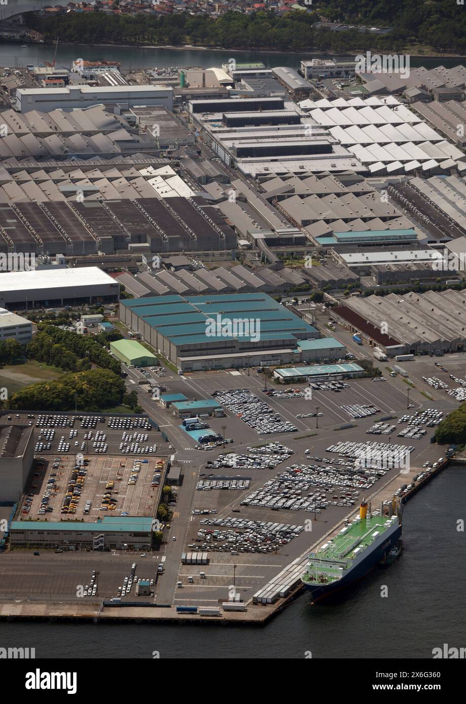 An aerial photo shows the Oppama Plant of Nissan Motor Corp. in ...