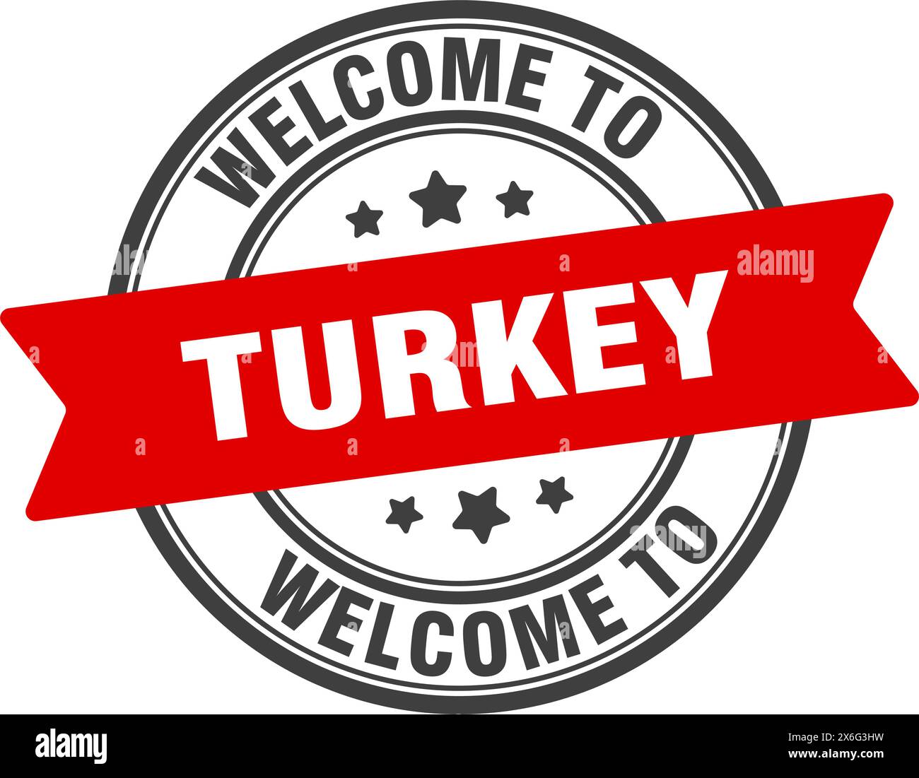 Welcome to Turkey stamp. Turkey round sign isolated on white background ...