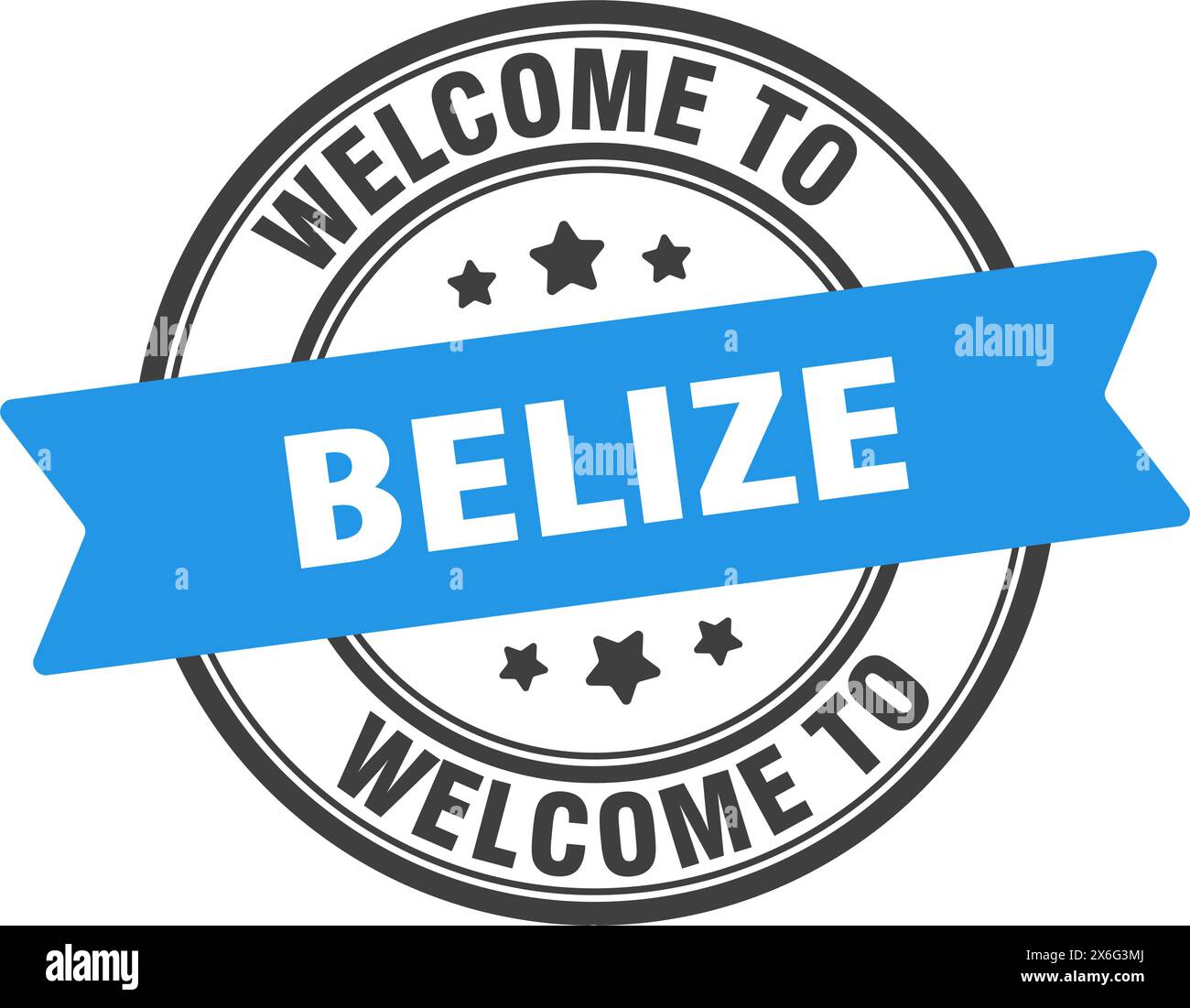 Welcome to Belize stamp. Belize round sign isolated on white background ...