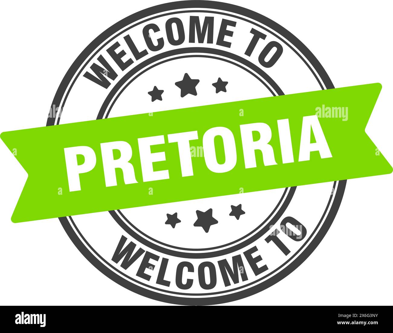 Welcome to Pretoria stamp. Pretoria round sign isolated on white ...