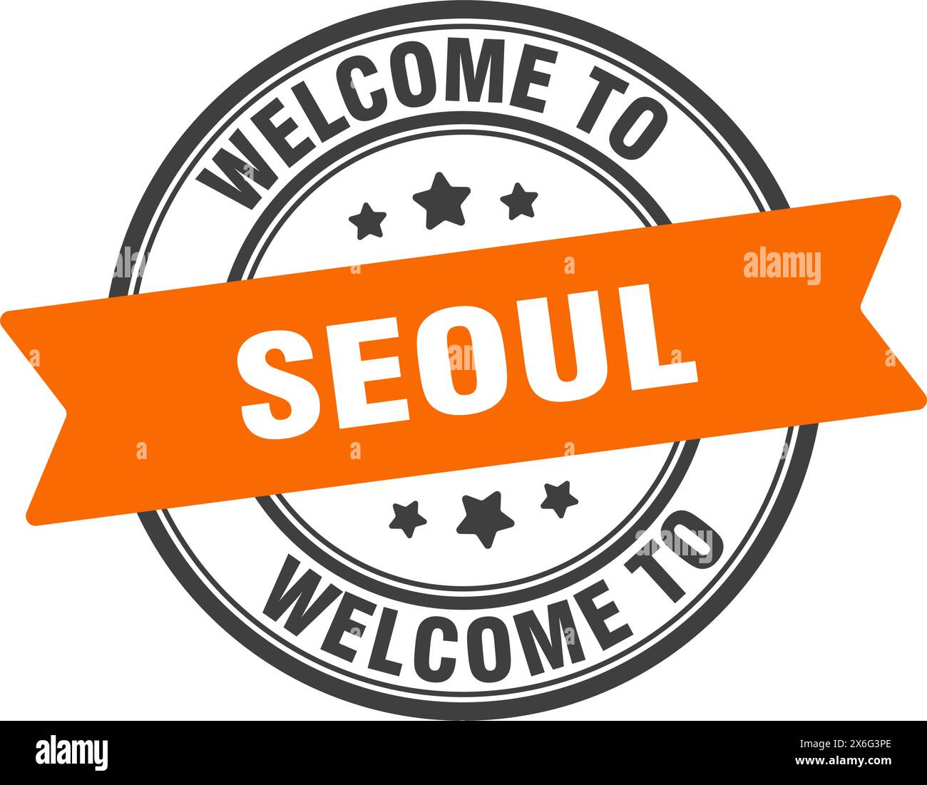 Welcome to Seoul stamp. Seoul round sign isolated on white background ...